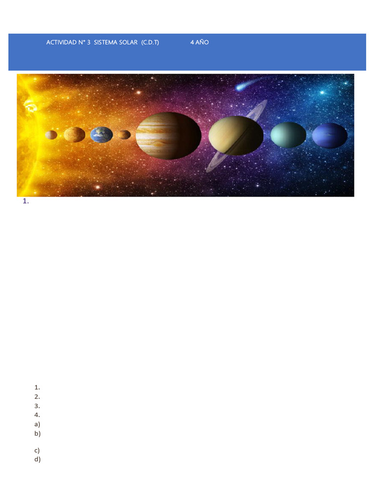 Características del Sol y la Luna para Niños | PDF | Planetas | Sistema ...