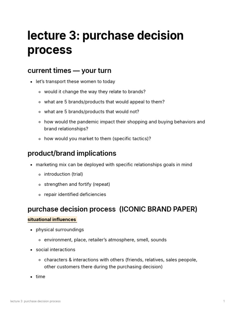 Purchase Decision Process | PDF | Behavior | Brand