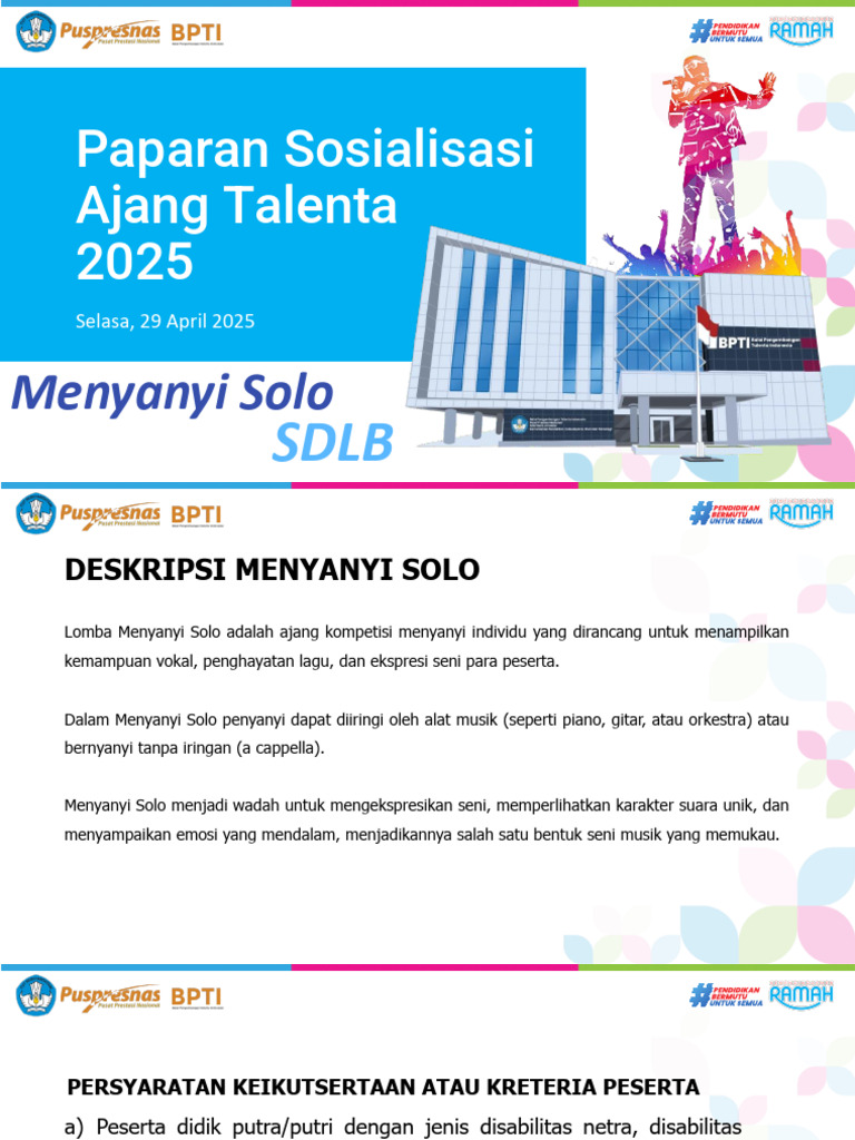 PPT Menyanyi Solo SDLB | PDF