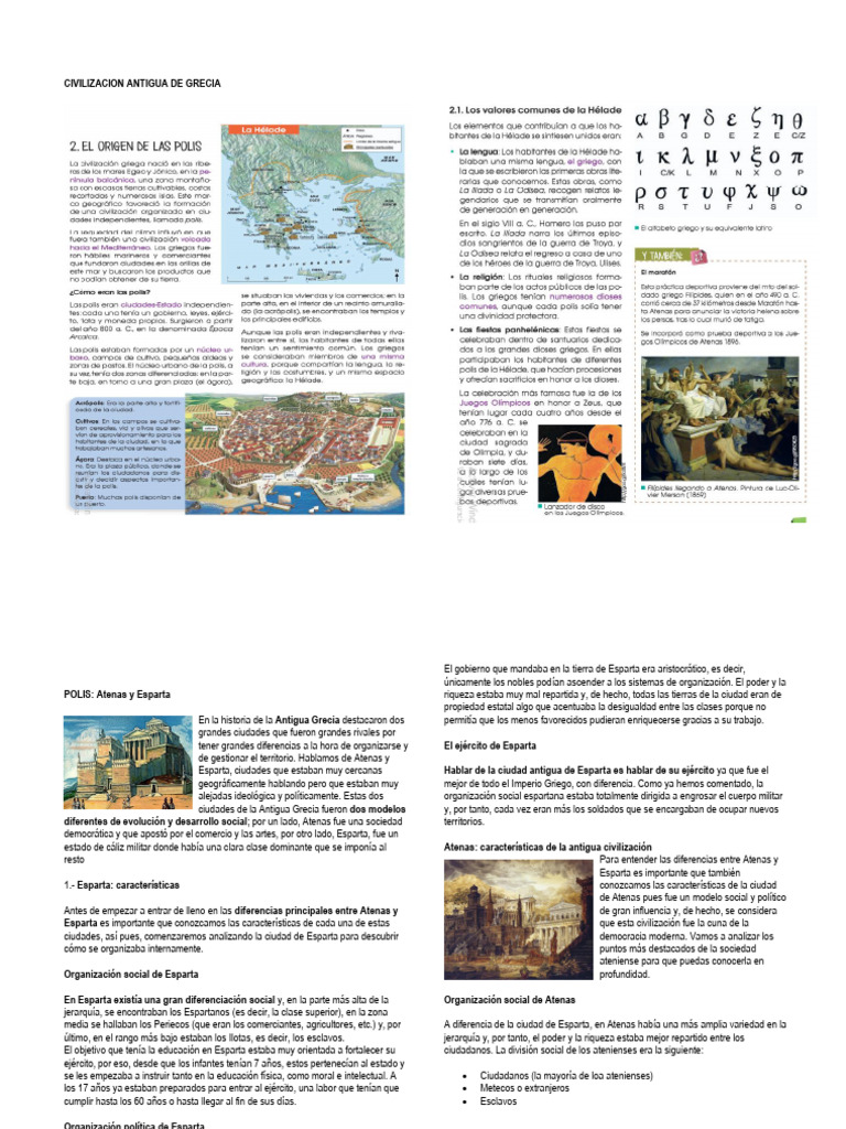 Civilizacion Antigua de Grecia | PDF | Esparta | Antigua Grecia