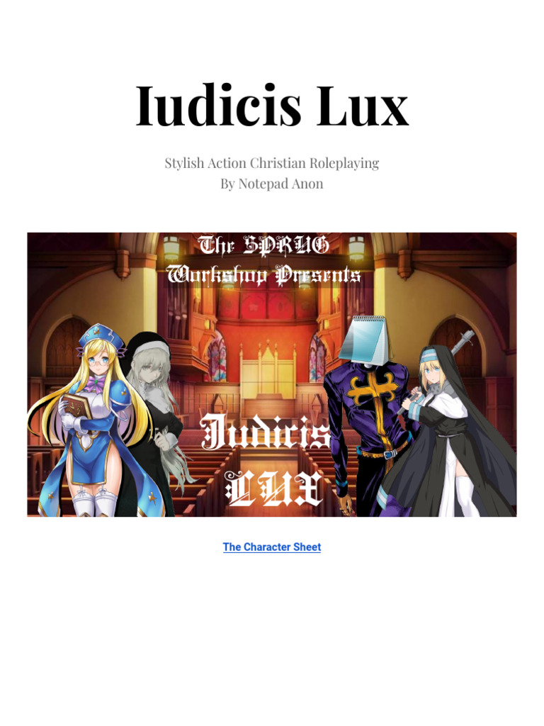 Iudicis Lux: Adjudicator Roleplay Guide | PDF | Miracle | Relic