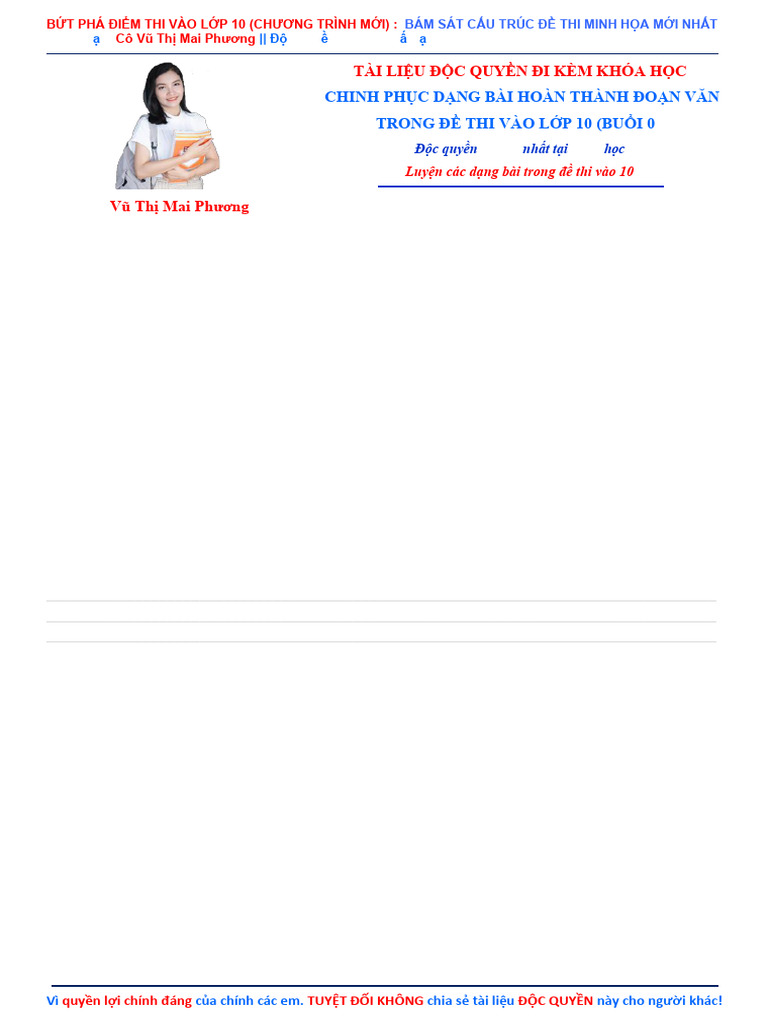 09 Co Vu Mai Phuong Chinh Phuc Dang Bai Hoan Thanh Doan Van Buoi 02 Quay | PDF