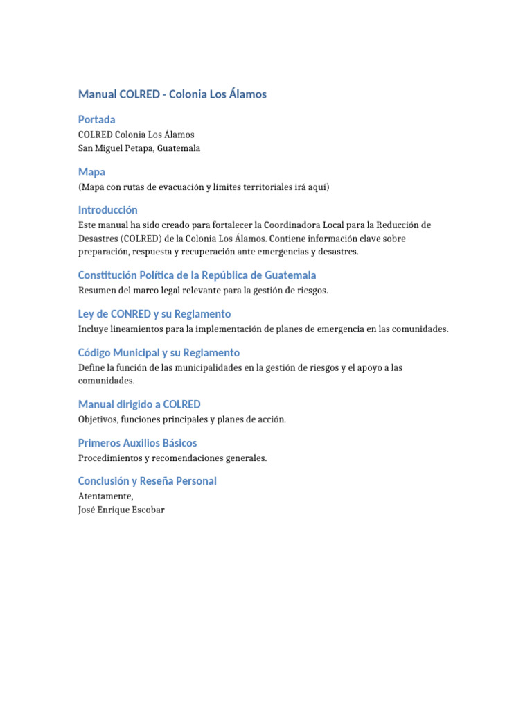 Manual Colred Alamos | PDF