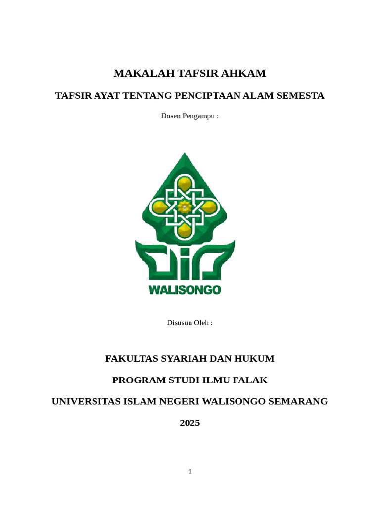 MAKALAH TAFSIR AHKAM | PDF