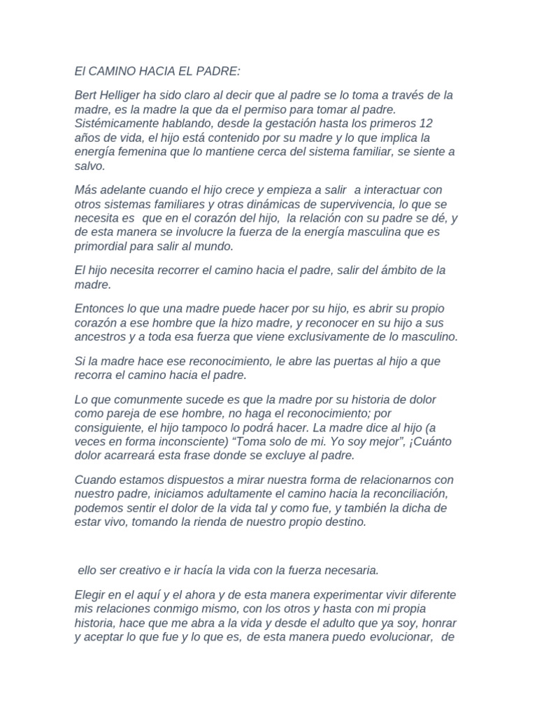 El Camino Hacia El Padre | PDF