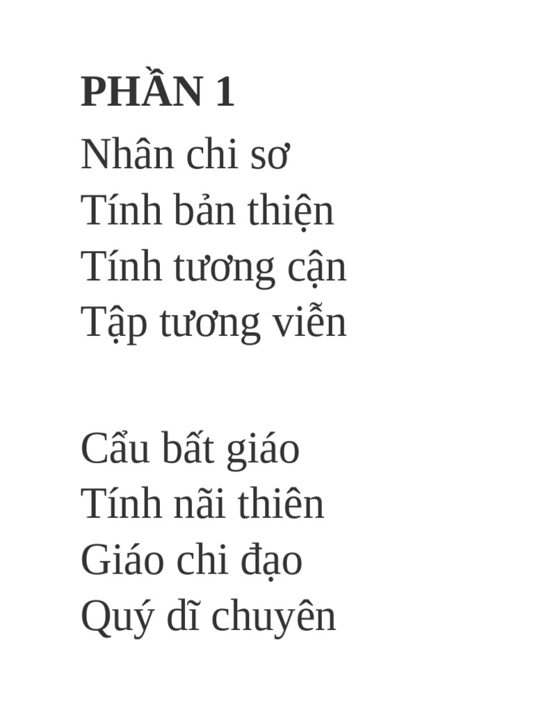Tam T Kinh | PDF