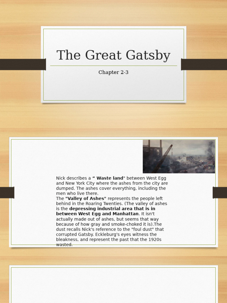 The Great Gatsby Chapter 2-3 | PDF | The Great Gatsby | American Dream