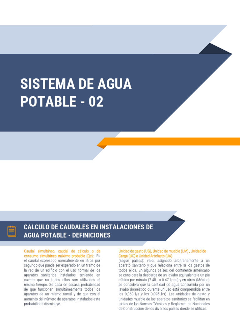 Sistema Agua Potable 2 | PDF | Agua | Descarga (hidrología)