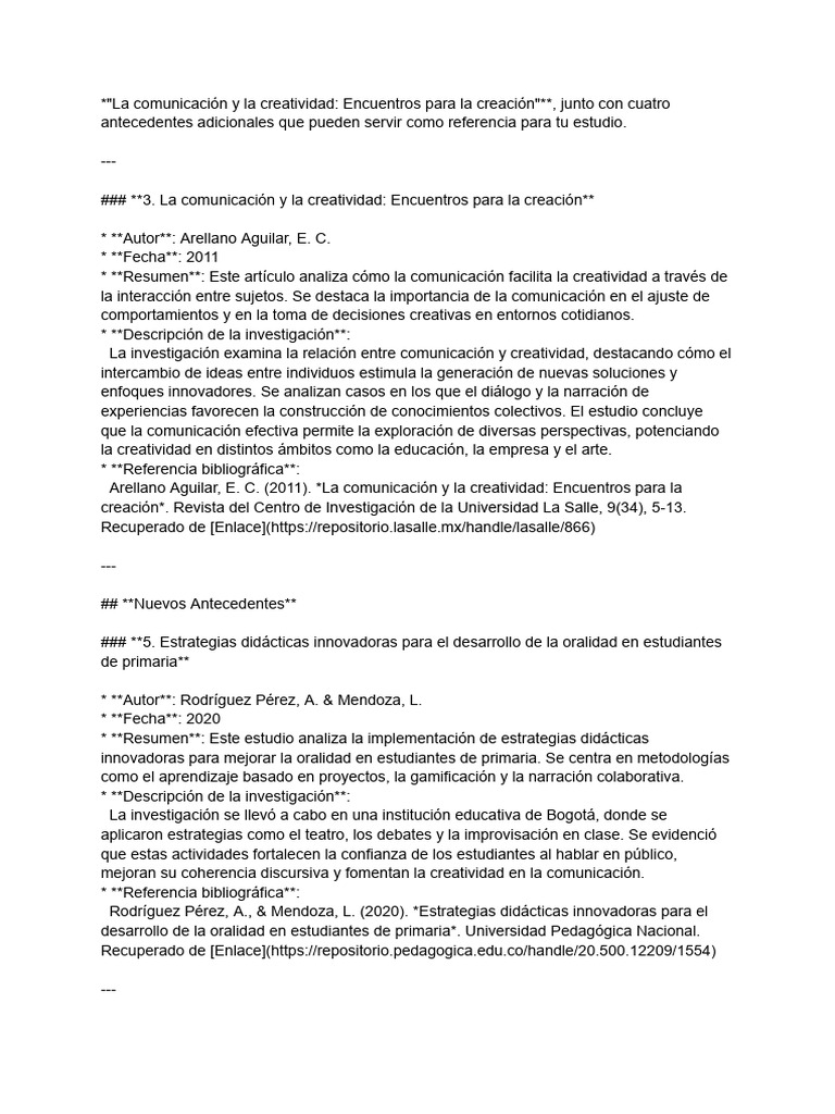 La Comunicación y La Creatividad - Encuentros para La Creación | PDF ...
