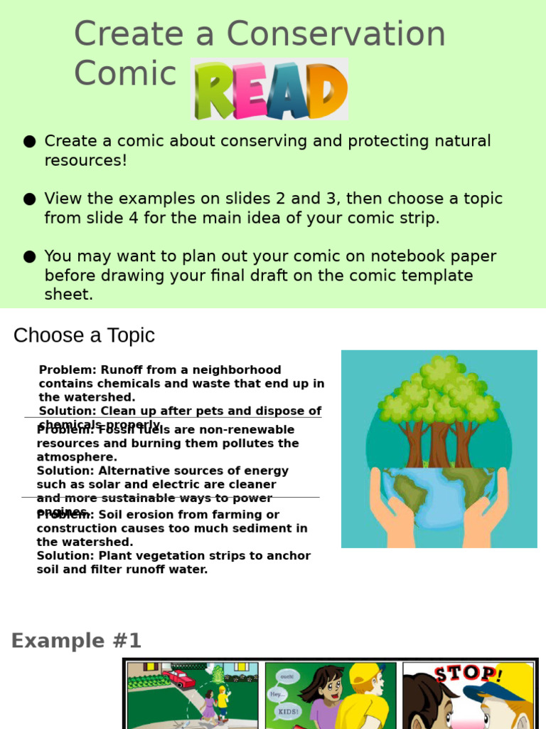 Create a Conservation Comic Strip | PDF