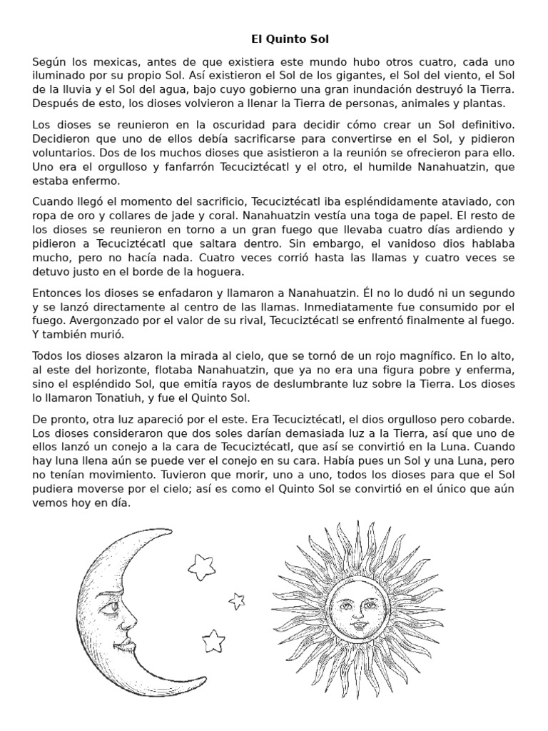 La Leyenda del Quinto Sol Azteca | PDF