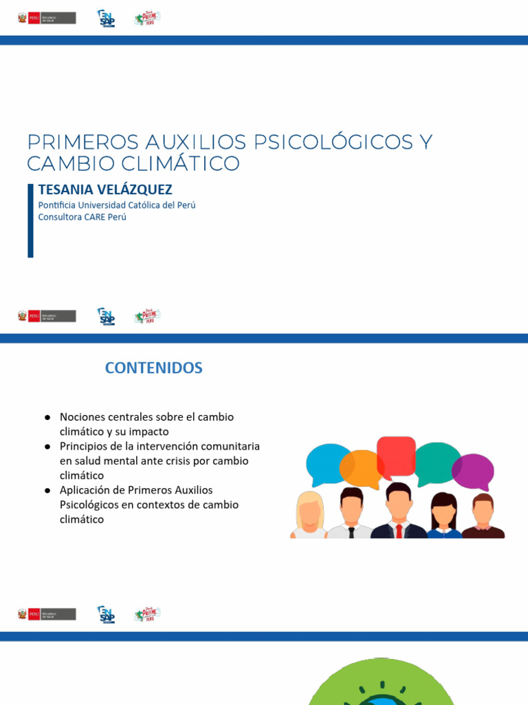 U02 T02 (AV) Primeros Auxilios Psicológicos y Cambio Climático | PDF ...
