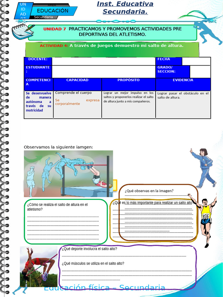D- 3º4° ACT 4 E.FIS U7 SEM4 | PDF | Aprendizaje | Cognición