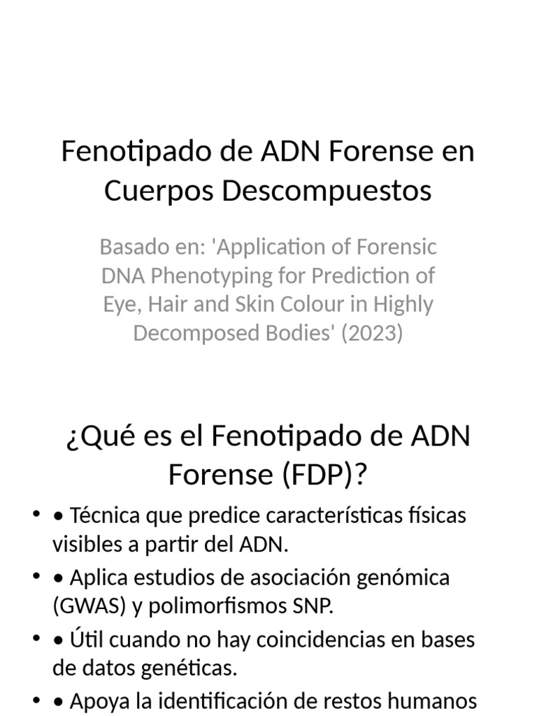 Presentacion_Final_Organizada_FDP_HIrisPlex | PDF | Polimorfismo de ...