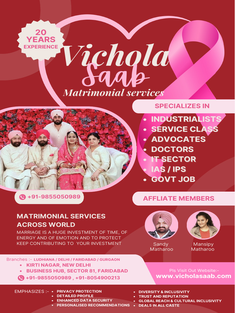 Vichola: Matrimonial Services | PDF
