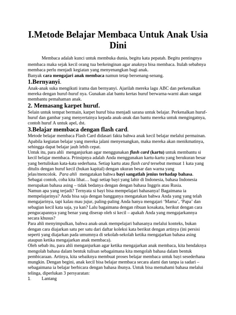 Metode Flash Card | PDF