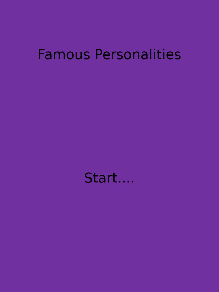 Famous Personalities | PDF