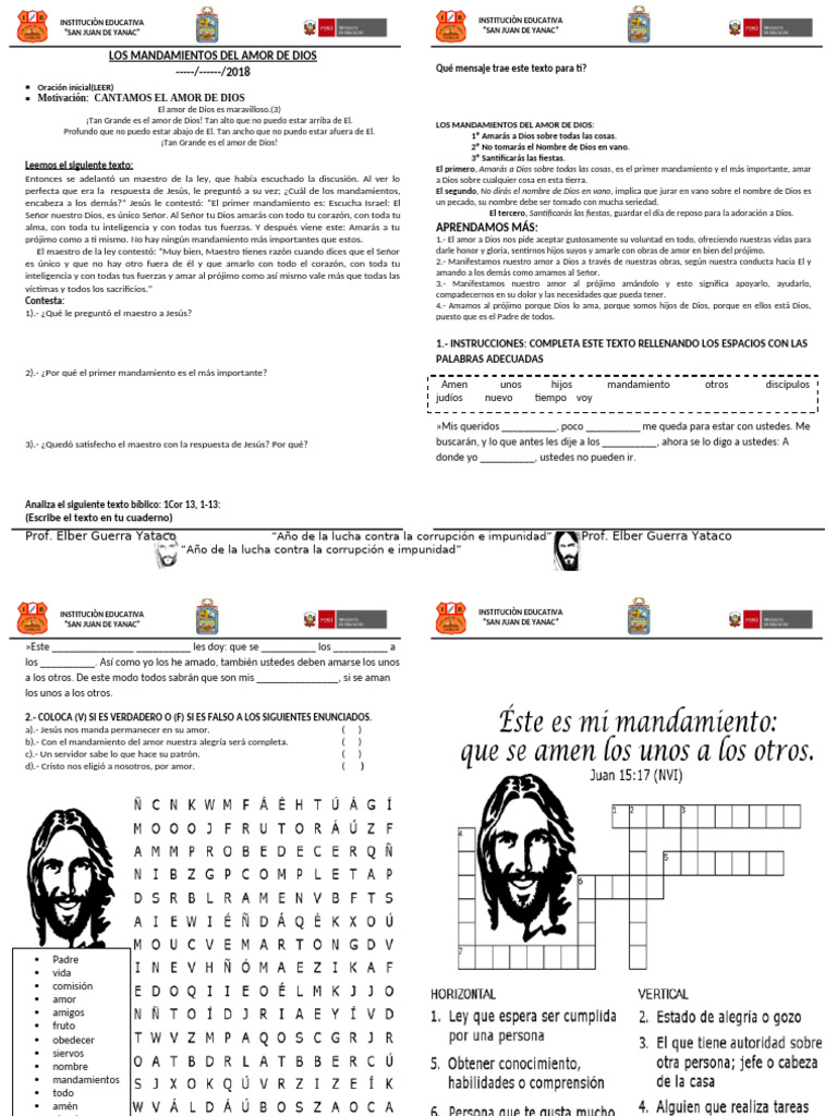 Mandamientos Del Amor de Dios | PDF | Creencia religiosa y doctrina | Contenido bíblico