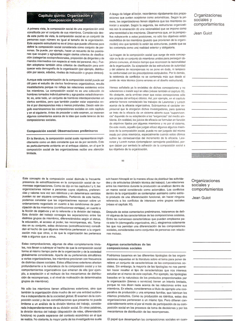 Guiot Organización y Composición Social | PDF