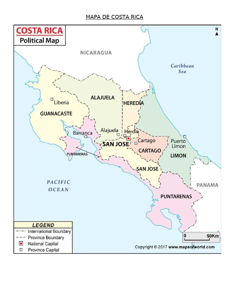 Mapa de Costa Rica | PDF