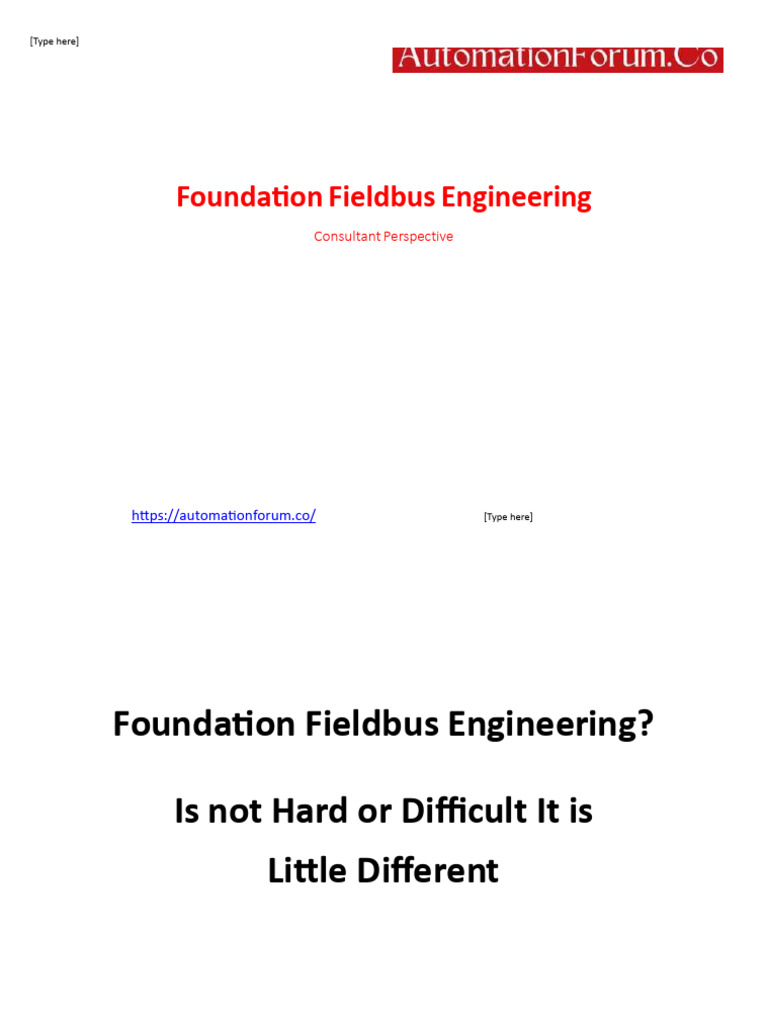 Foundation Fieldbus Engineering | PDF | Electrical Wiring | Computer Engineering