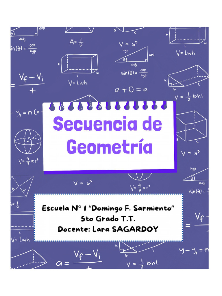 Secuencia N 1 de Geometria y Medida 5to Grado | PDF | Geometría