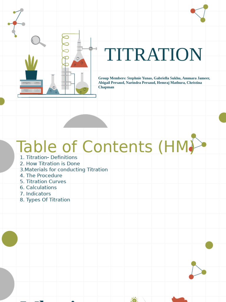 Titration Presentation Chemistry | PDF | Titration | Chemistry