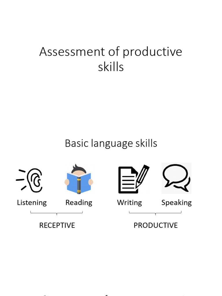 Assessing Productive Language Skills | PDF