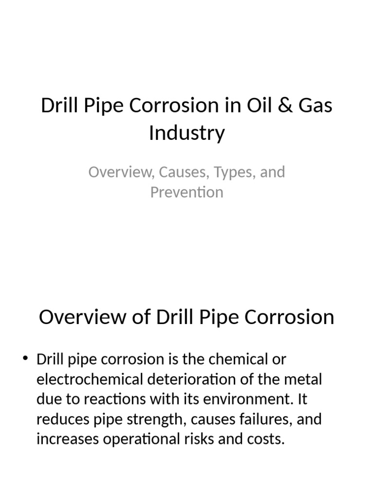 Drill Pipe Corrosion Presentation With Images | PDF