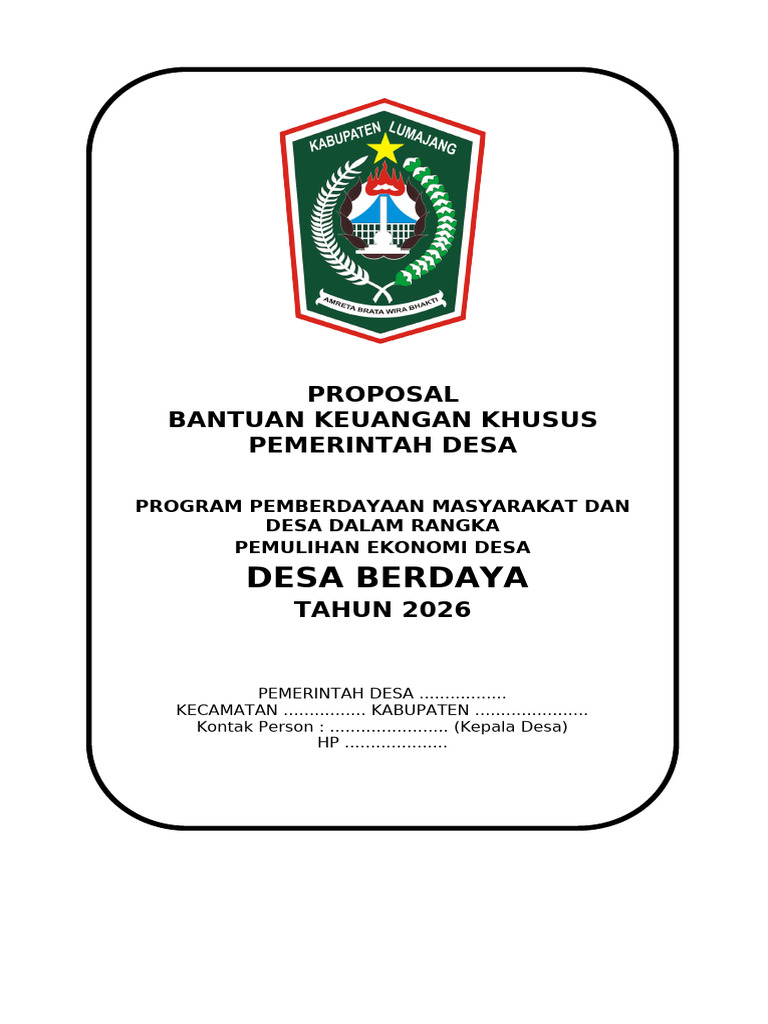 Proposal Program Desa Berdaya 2026 | PDF