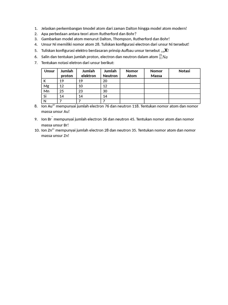 Soal Kimia Kelas 10 Ganjil | PDF