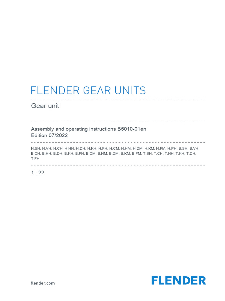 Gear Unit Assembly Instructions B5010-01 | PDF | Machines ...