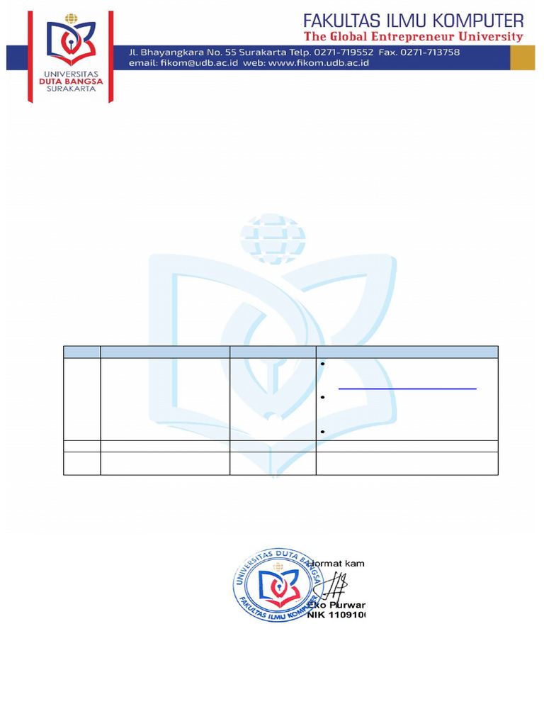 423. Pemberitahuan Agenda UJK | PDF