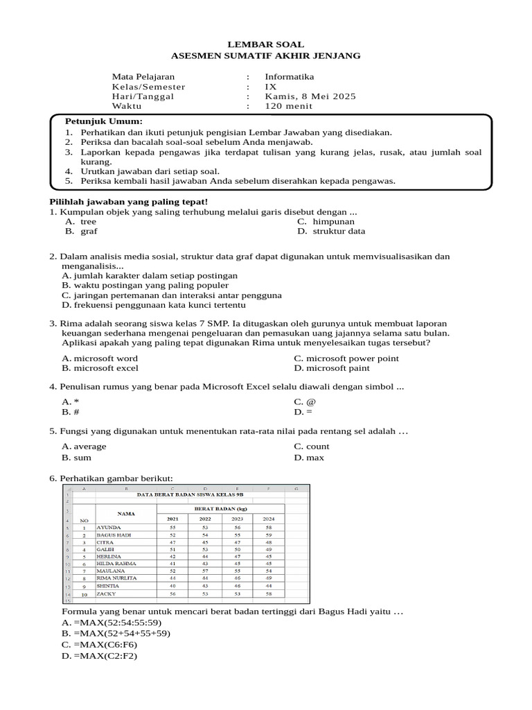 Lembar Soal Asaj Scrib | PDF