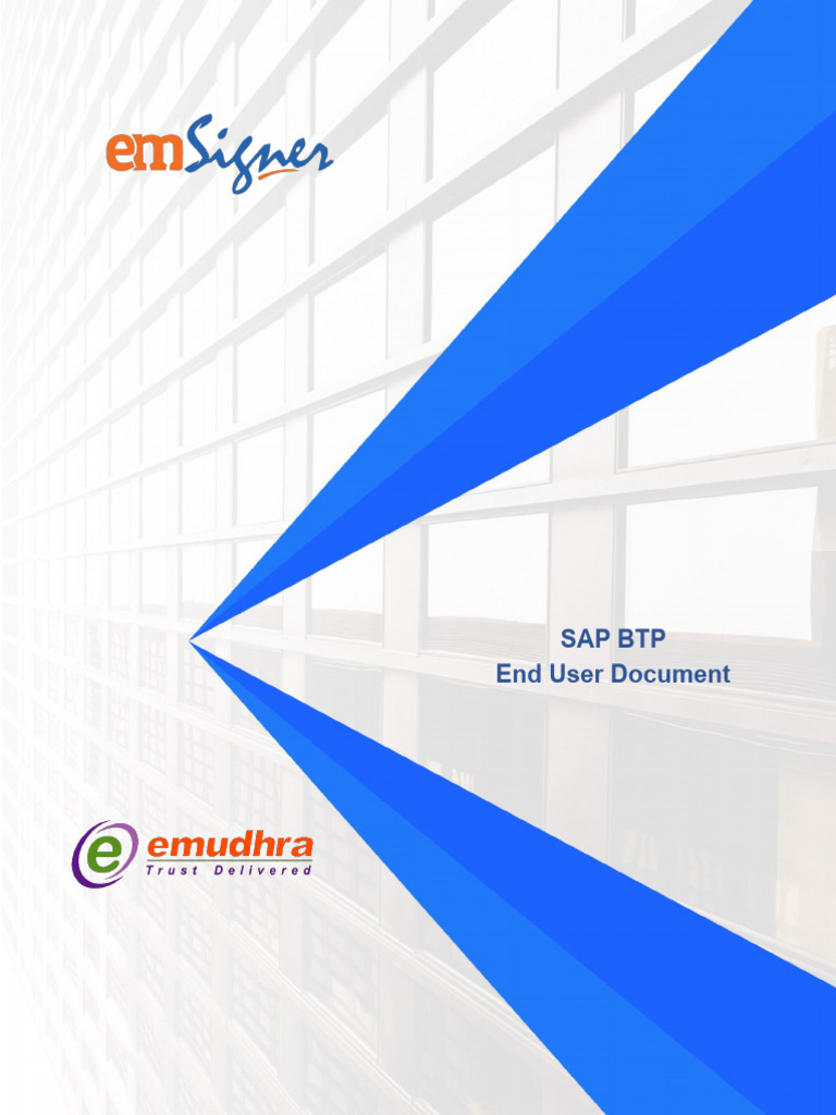 SAP BTP EndUser Document | PDF | Button (Computing) | Software