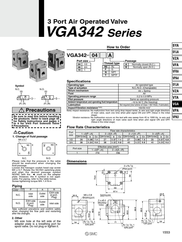 6 1 2 p1553 1554 Vga342 - en | PDF | Valve | Pressure
