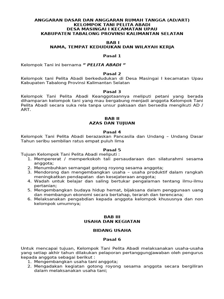 Ad Art Kelompok Tani Pelita Abadi | PDF