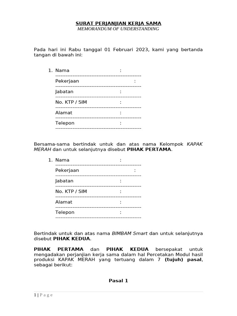 Mou Bimbam Smart Terbaru | PDF