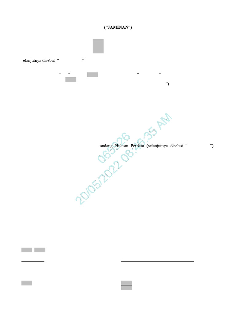 D-100 Jaminan Pembayaran (Payment Guarantee) | PDF