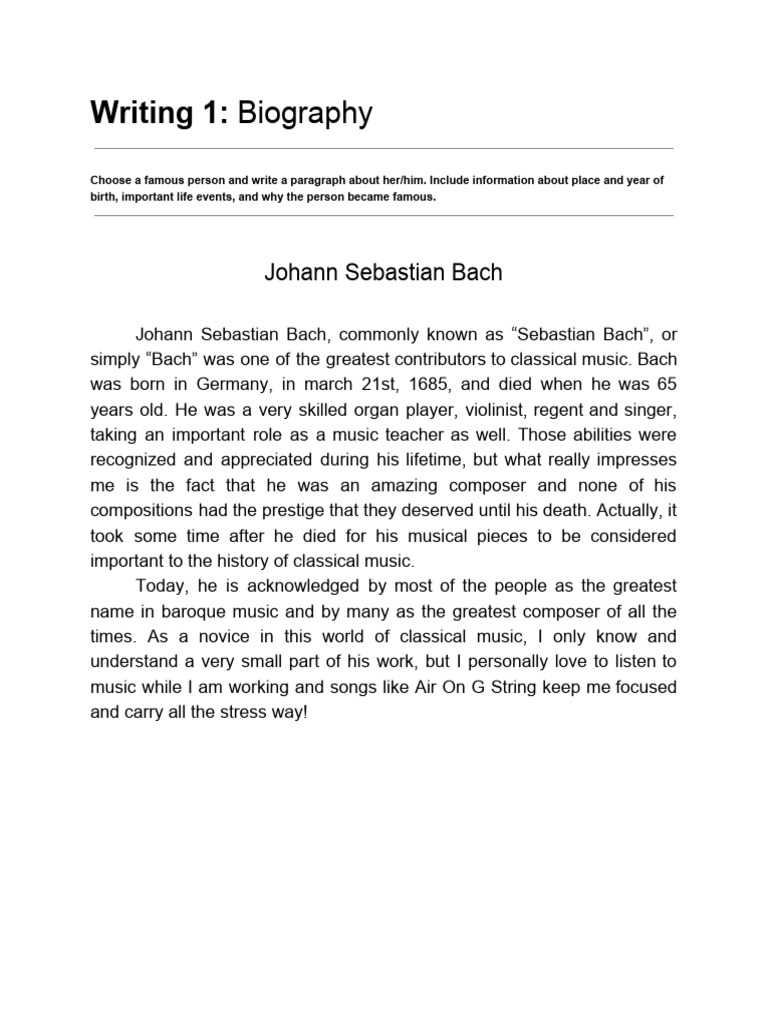 Johann Sebastian Bach: A Brief Biography | PDF