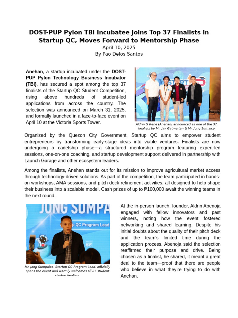 Featured Incubatee Article | PDF | Startup Company | Small Business ...