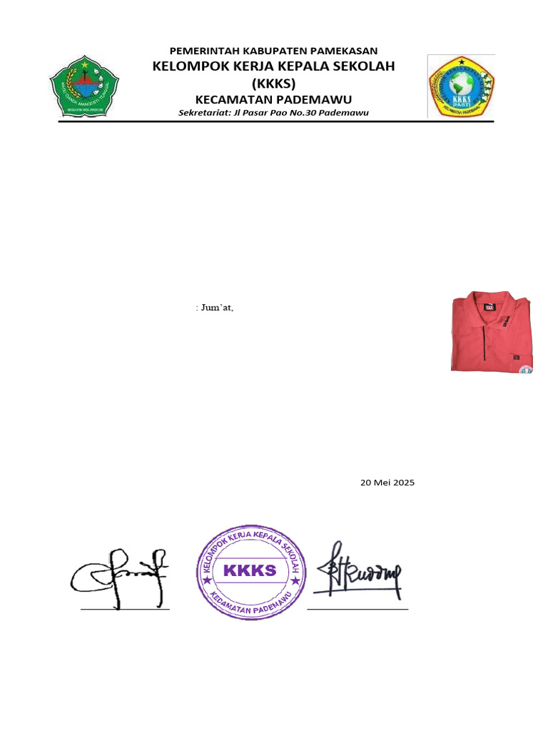 Undangan Senam Bersama Pademawu 2025 | PDF