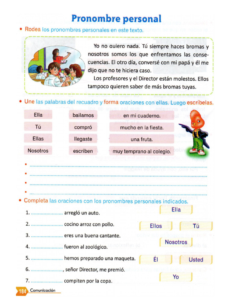 Practica de Pronombres | PDF