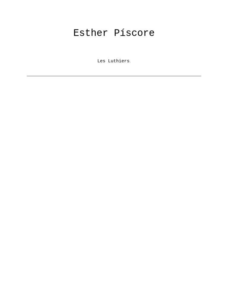 Confusión entre Terpsícore y Esther Píscore | PDF