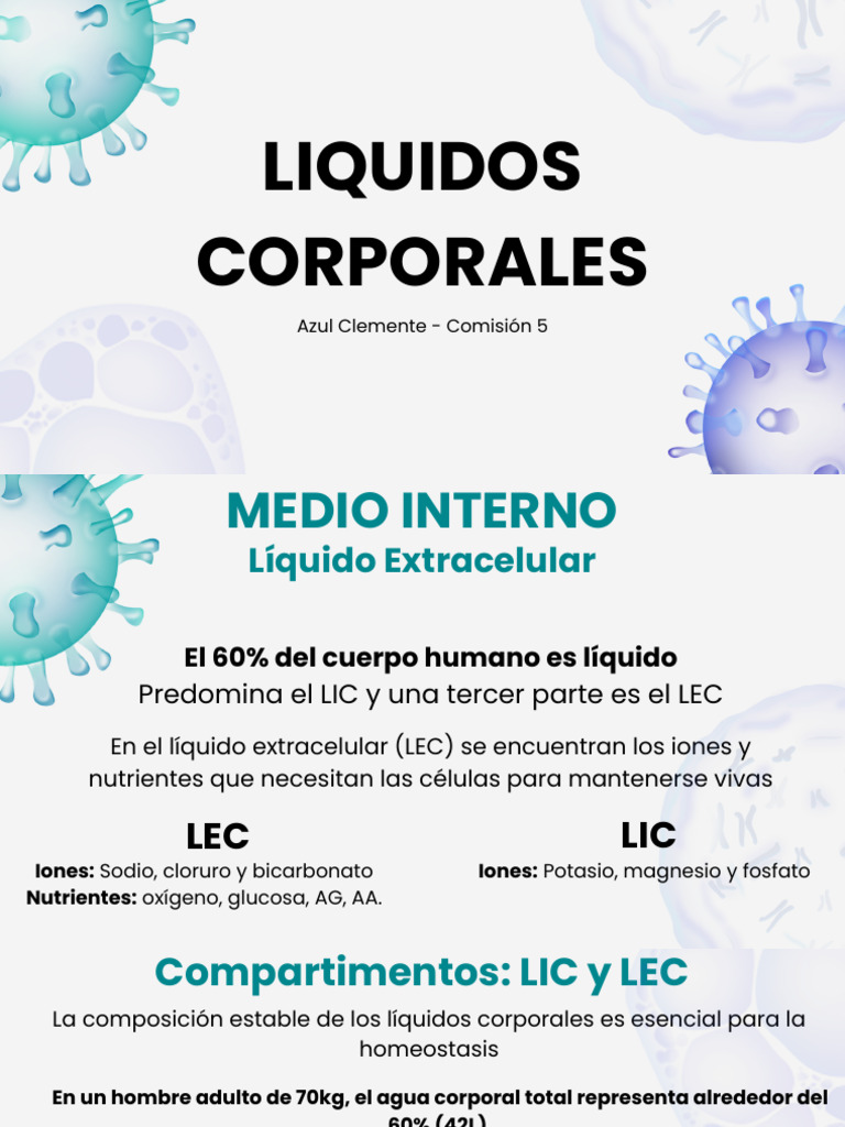 Clase Liquidos Corporales - Azul Clemente PDF | PDF