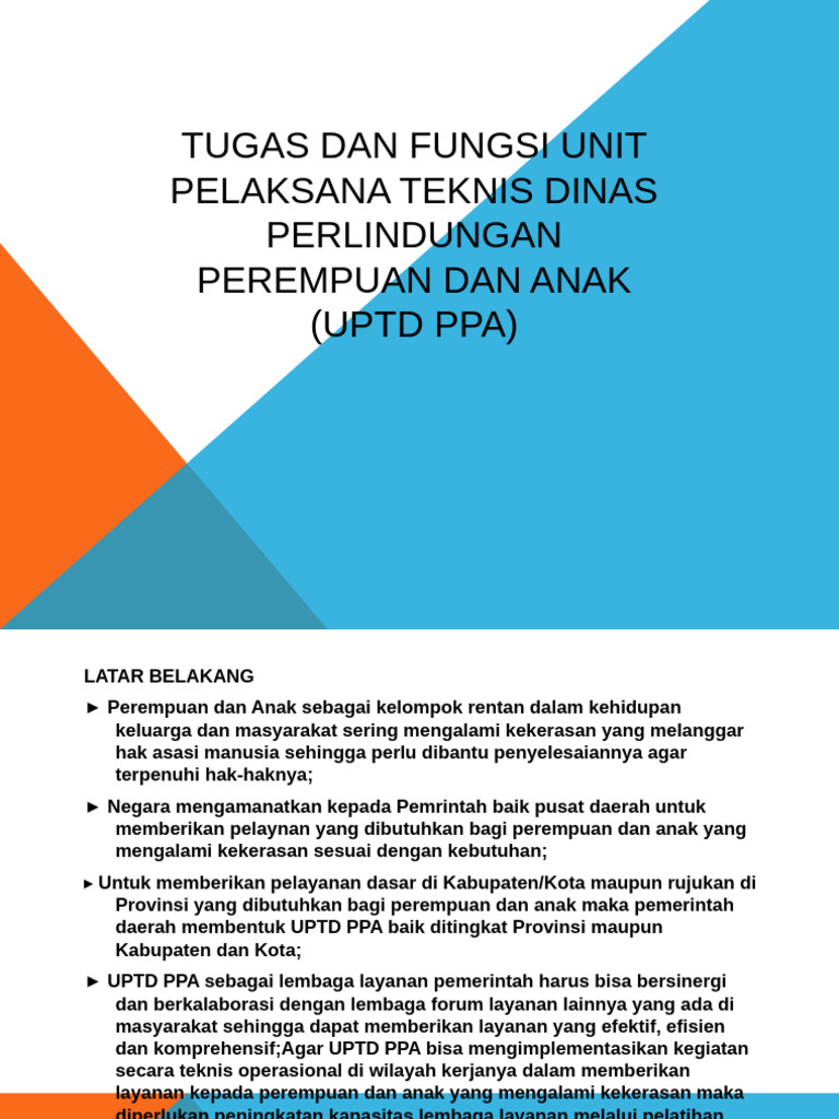 Presentasi Uptd Ppa Dp3ap2kb | PDF