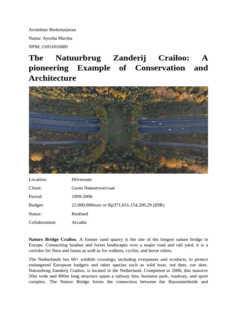 Natuurbrug Zanderij Crailoo Overview | PDF | Conservation Biology ...