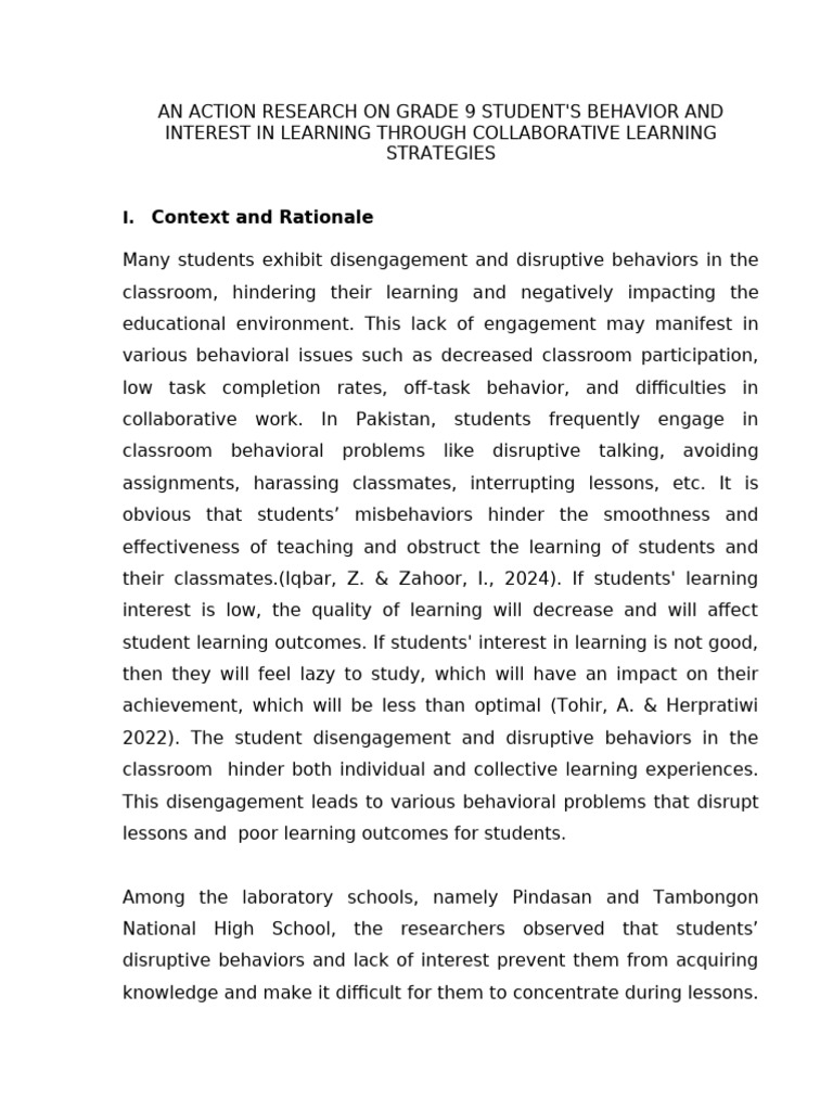 Enhancing Grade 9 Engagement via Collaboration | PDF | Learning | Cognition
