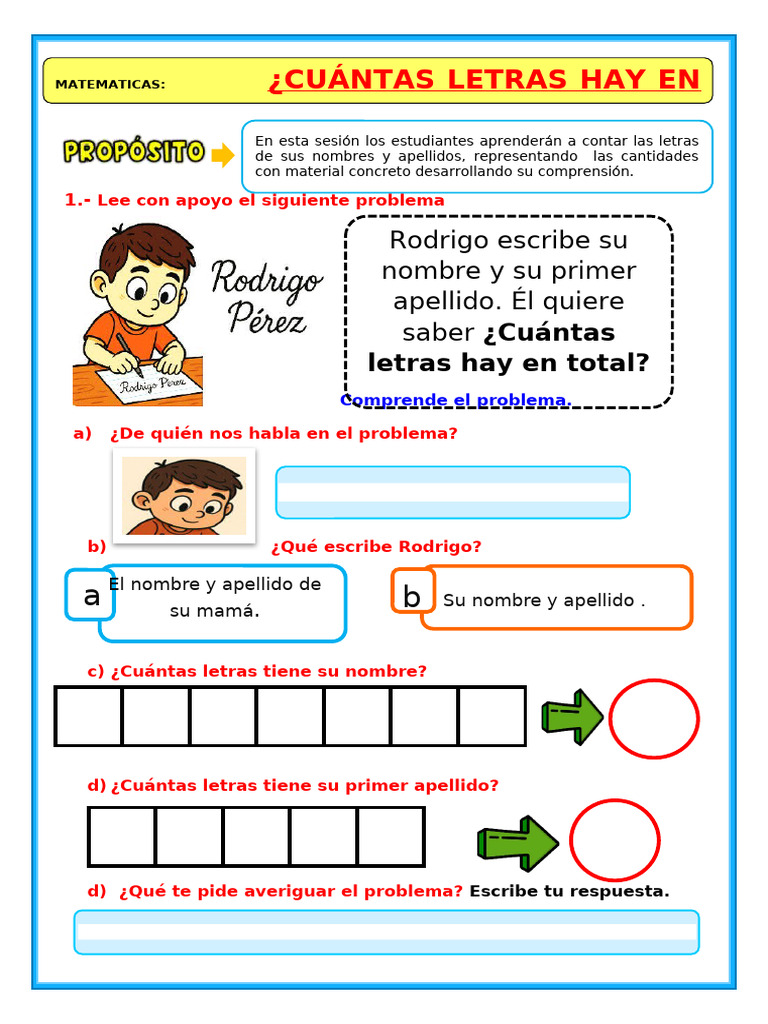 1º U3 s2 Ficha d2 Mat Cuantas Letras Hay en Total | PDF | Aprendizaje ...