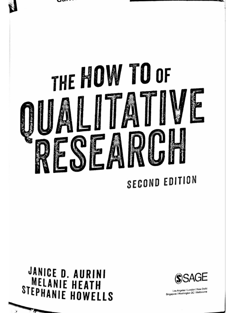 The How To of Qual Research | PDF